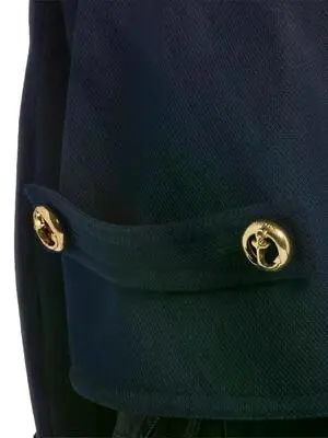 Balenciaga Cropped Peacoat In Navy