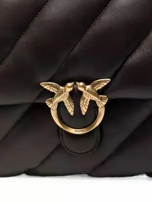 Pinko Maxi Love Birds Quilted Leather Shoulder Bag
