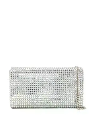 Amina Muaddi Paloma Crystal Shoulder Bag - Silver