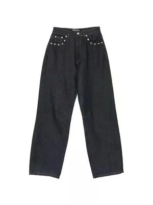 Iceberg Stud-embellished Logo-embroidered Jeans - Blue