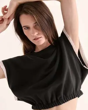 ATM Anthony Thomas Melillo Dakota Crop Sweatshirt Cotton - Black