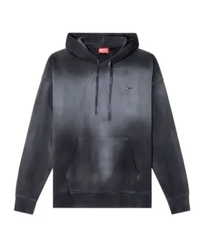 DIESEL® S-rob-hood-r2 Faded Hoodie - Black