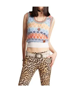 Dsquared2 Jacquard Logo-patch Vest - Multicolor