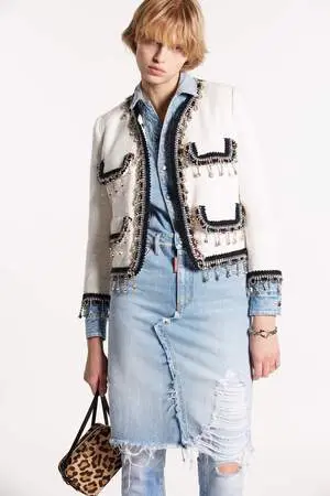 Dsquared2 24 Chic Embellished Cropped Jacket