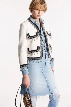 Dsquared2 24 Chic Embellished Cropped Jacket