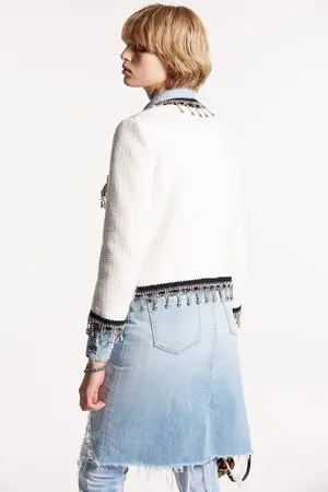 Dsquared2 24 Chic Embellished Cropped Jacket