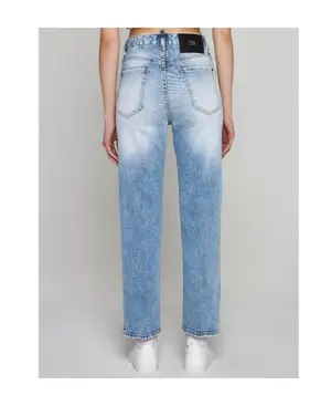 Dsquared2 Logo Patch Straight Leg Jeans