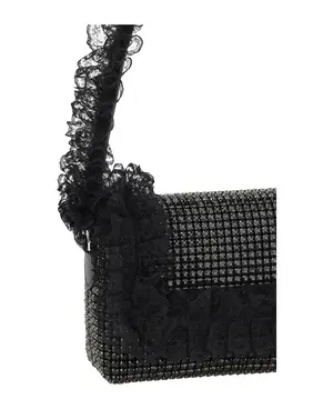 SELF-PORTRAIT Lace Detailed Embellished Shoulder Bag