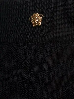 Versace Logo-plaque Knitted Trousers