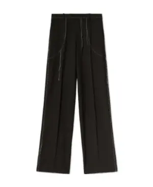 Off-White Runway Straight Leg Tailored Trousers - Black