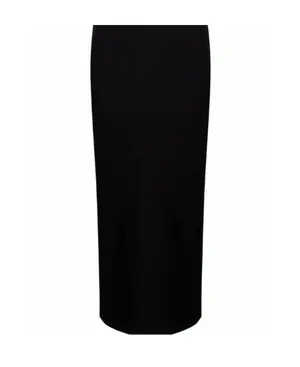 Off-White Logo Printed Ribbed Midi Dress