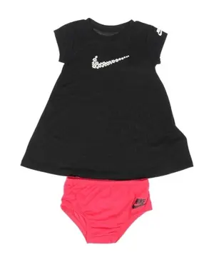 Nike Embroidered Logo-print Dress Set - Black