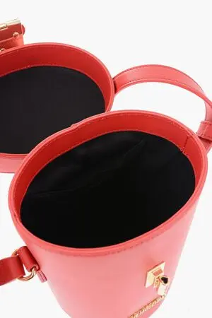Moschino Logo-plaque Leather Bucket Bag
