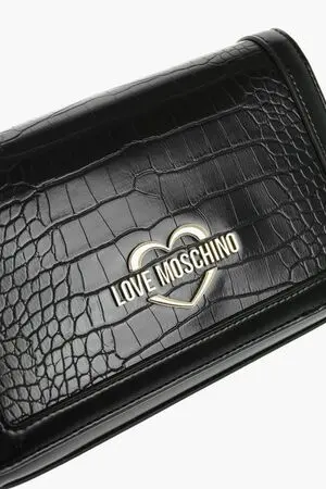 Moschino Crocodile-effect Crossbody Bag
