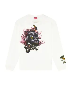DIESEL® Graphic-printed Long-sleeved T-shirt