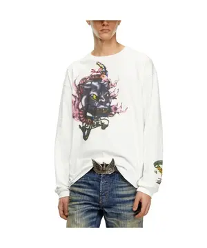 DIESEL® Graphic-printed Long-sleeved T-shirt