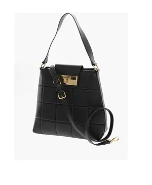 Moschino Logo-plaque Quilted Shoulder Bag