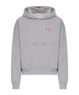 Off-White Star Arrow Skate Drawstring Hoodie - Gray