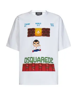 Dsquared2 Graphic Printed Crewneck T-shirt - White