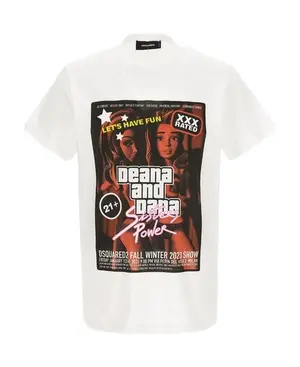 Dsquared2 Graphic Printed Crewneck T-shirt - Black