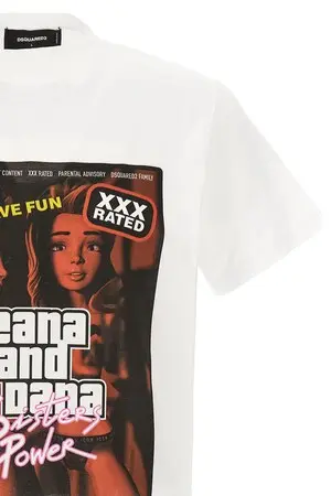 Dsquared2 Graphic Printed Crewneck T-shirt