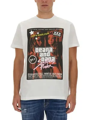 Dsquared2 Graphic Printed Crewneck T-shirt