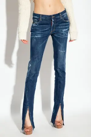 Dsquared2 Logo Patch Bootcut Jeans