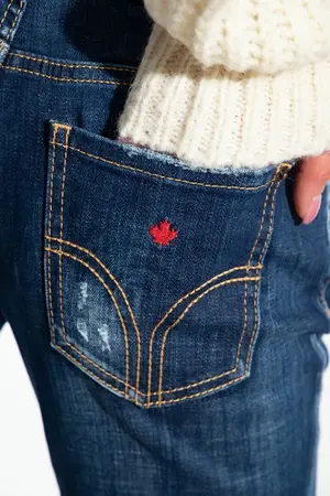 Dsquared2 Logo Patch Bootcut Jeans