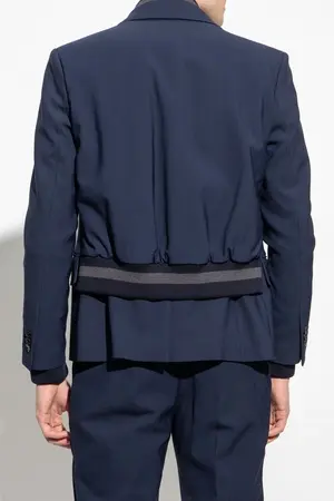 Off-White Single-breasted Long-sleeved Blazer