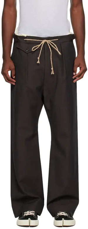 MAISON MARGIELA Straight-leg Drawstring Trousers