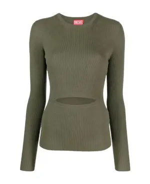 DIESEL® Cut-out Knitted Jumper - Green