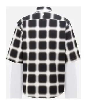 MARCELO BURLON COUNTY OF MILAN Windowpane-printed Button-up Shirt