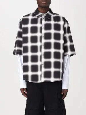 MARCELO BURLON COUNTY OF MILAN Windowpane-printed Button-up Shirt