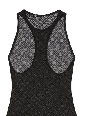 Palm Angels Sheer-lace Racerback Bodysuit