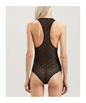 Palm Angels Sheer-lace Racerback Bodysuit
