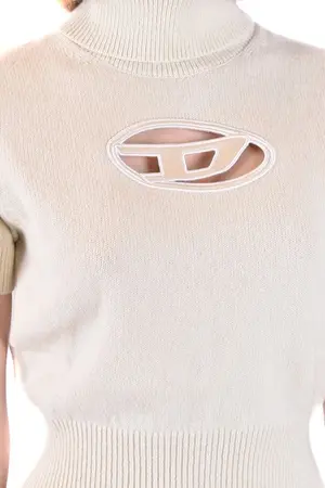 DIESEL® Logo Patch High Neck Sweater