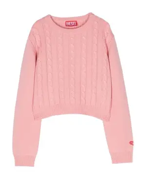 DIESEL® Cable-knit Sweatshirt - Pink