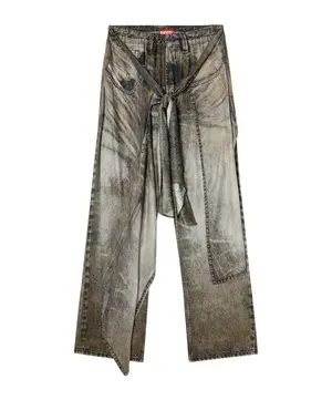 DIESEL® P-aloma Wide-leg Trousers - Grey