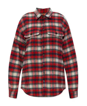 Dsquared2 Plaid Collared Button-up Jacket