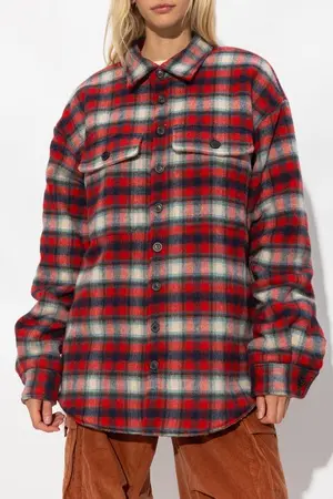Dsquared2 Plaid Collared Button-up Jacket