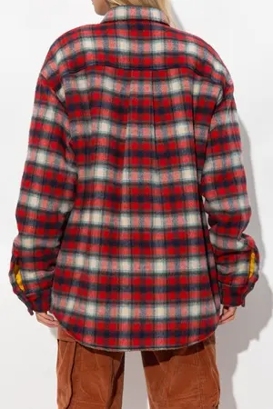 Dsquared2 Plaid Collared Button-up Jacket