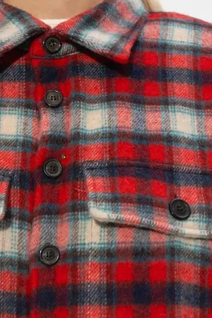 Dsquared2 Plaid Collared Button-up Jacket