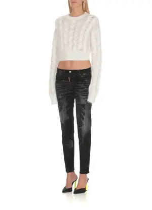 Dsquared2 Logo Patch Skinny Jeans