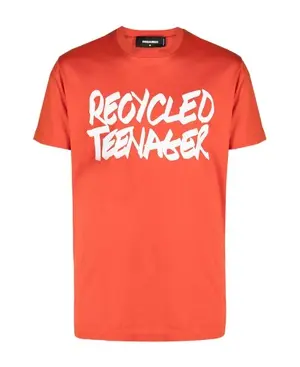 Dsquared2 Graphic-print Cotton T-shirt - Orange
