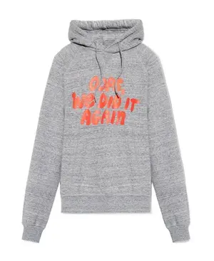 Dsquared2 Slogan-print Cotton Hoodie - Gray