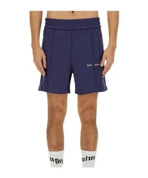 Palm Angels Logo Embroidered Track Shorts