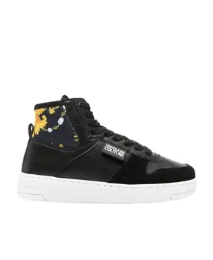 Versace Barocco-panel High-top Sneakers - Black