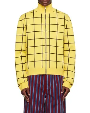 Marni Windowpane-print Roll-neck Sweatshirt