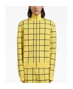 Marni Windowpane-print Roll-neck Sweatshirt