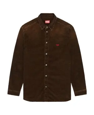 DIESEL® D-simply-over Stretch-cotton Shirt - Brown